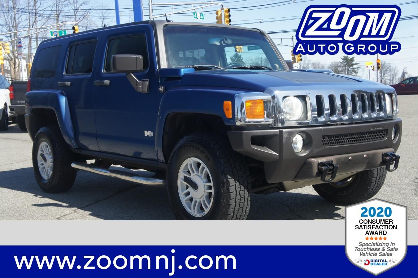 Blue Hummer Car