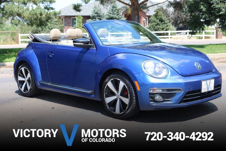 Powder Blue Convertible Beetle